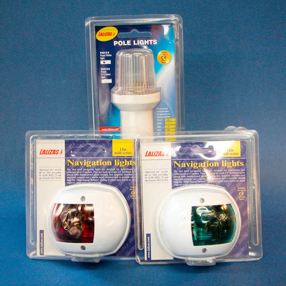 Navigation Light Set – Port, Starboard and All Round White – IBS Boat ...